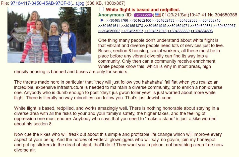 Anon on White Flight | Scrolller