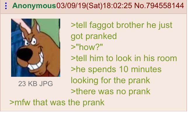 Anon pulls a prank the | Scrolller
