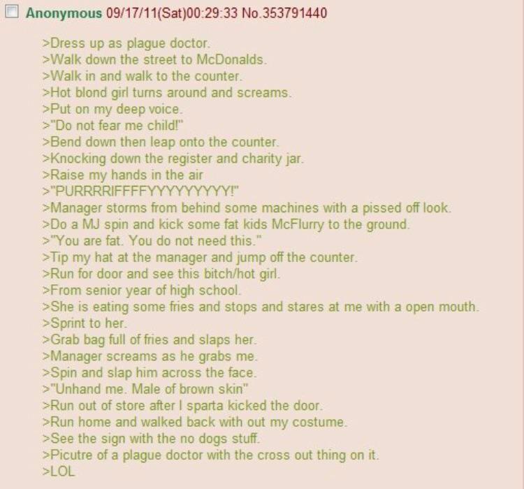 Anon terrorizes a McDonalds | Scrolller