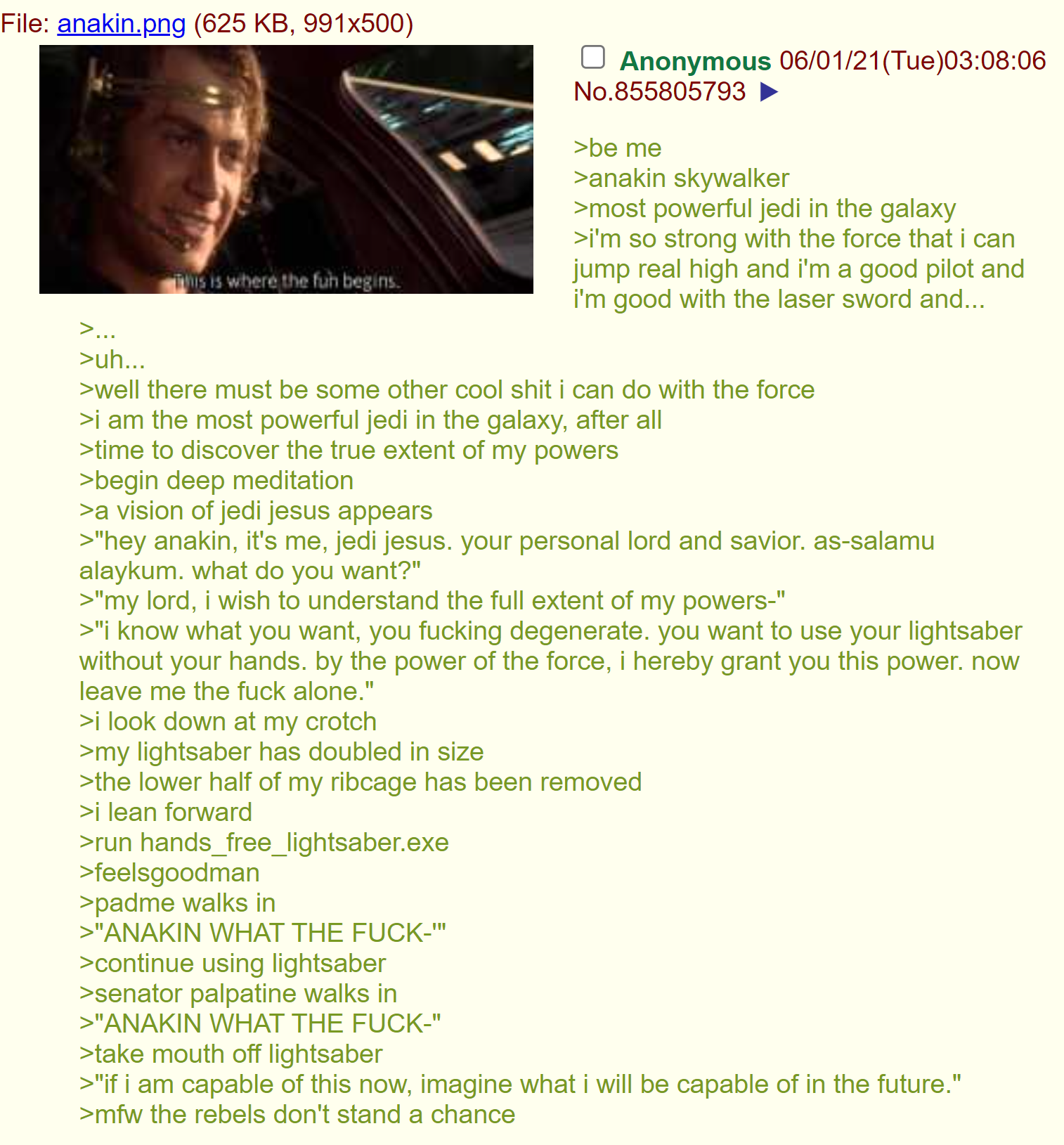 Anon is Anakin Skywalker | Scrolller