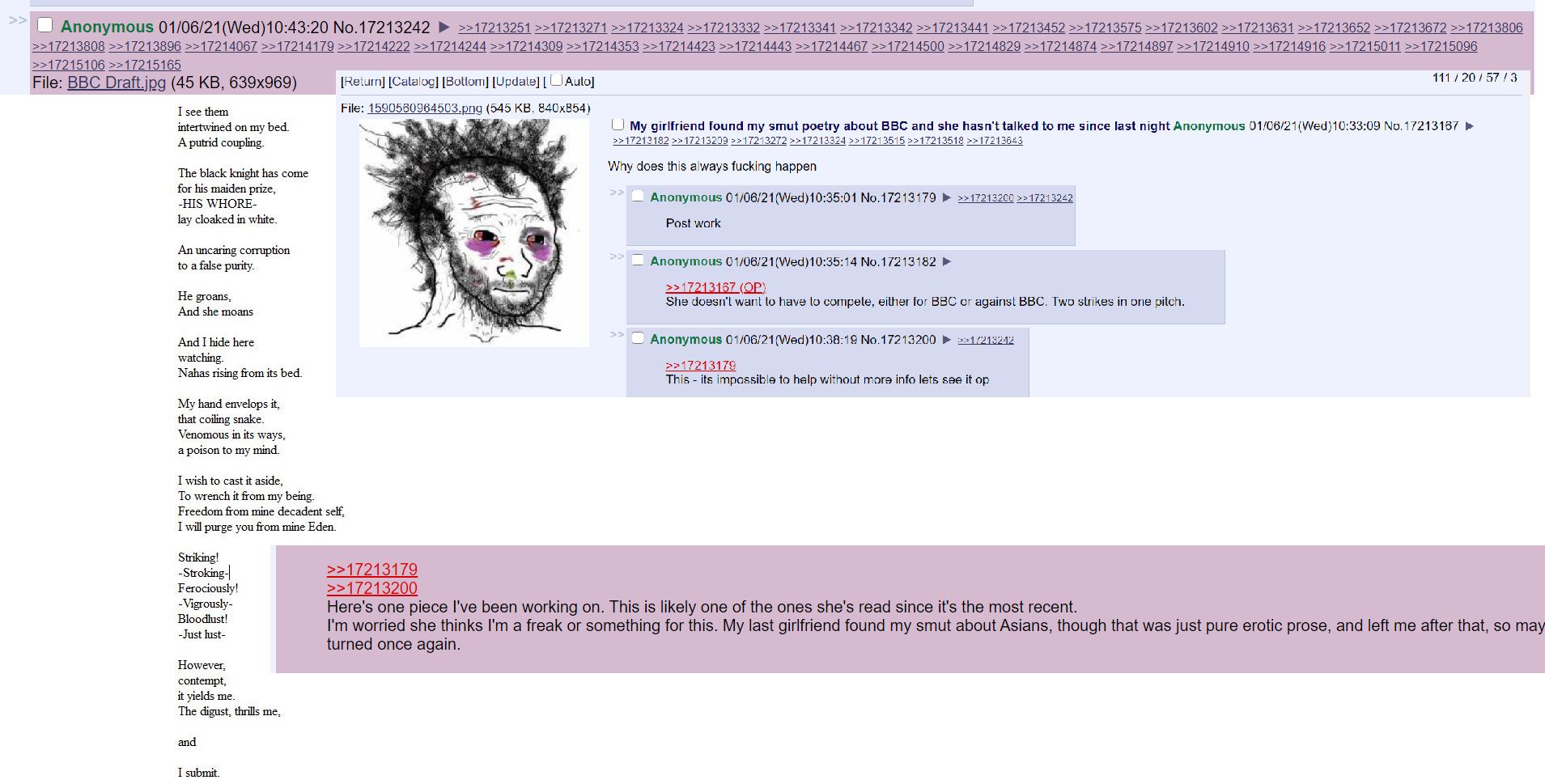 Anons gf finds the bbc poem | Scrolller