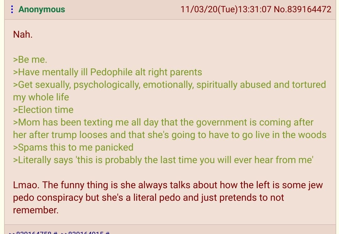 Anons insane parents | Scrolller