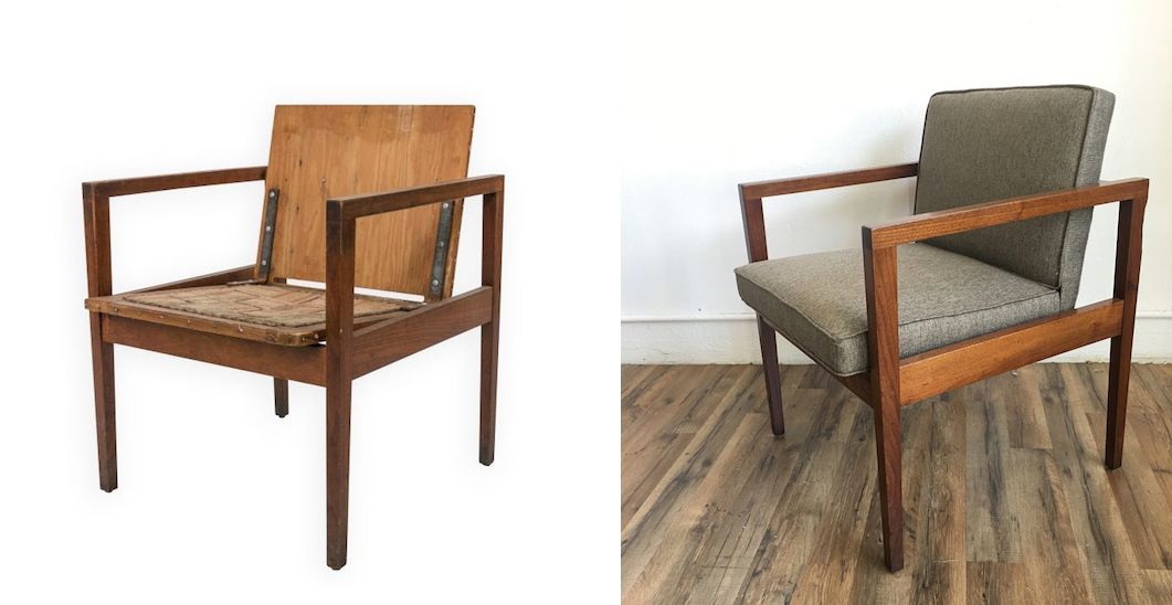 Another recent restoration project - a George Nelson for Herman Miller arm chair | Scrolller