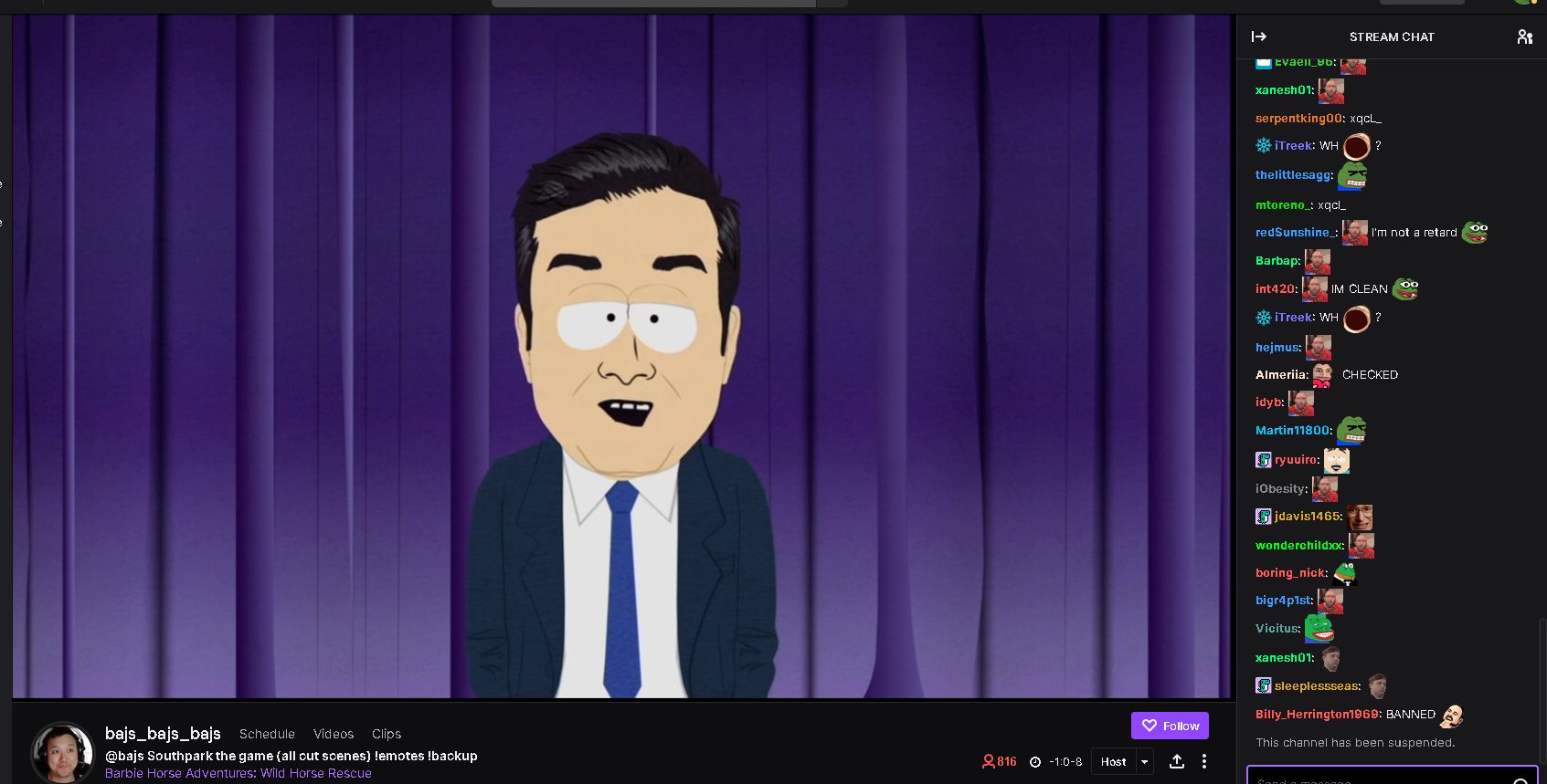 Another South Park stream down Sadge | Scrolller