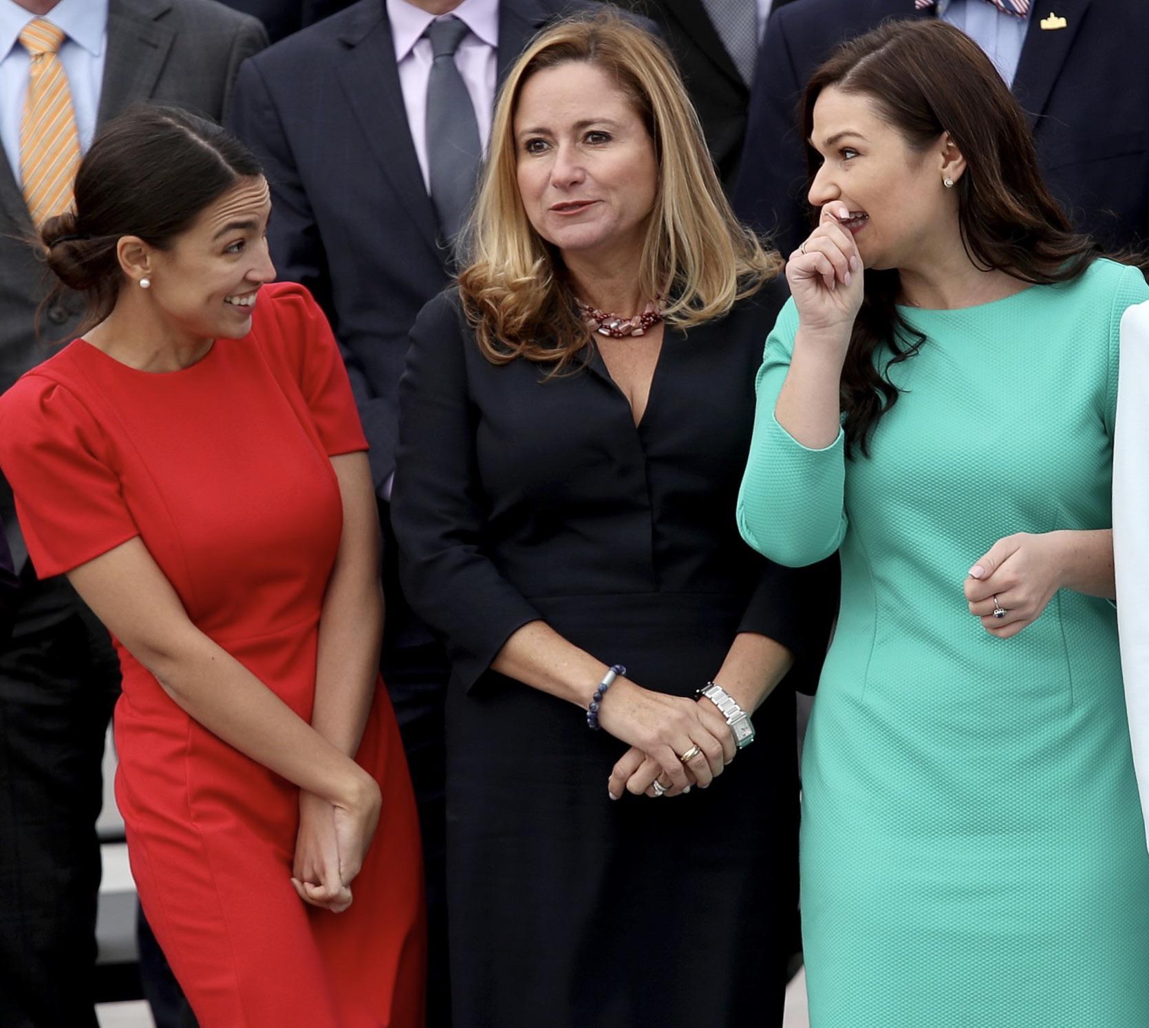 Discover more like Politically_NSFW: AOC and Abby Finkenauer eagerly waiting their turn and ...