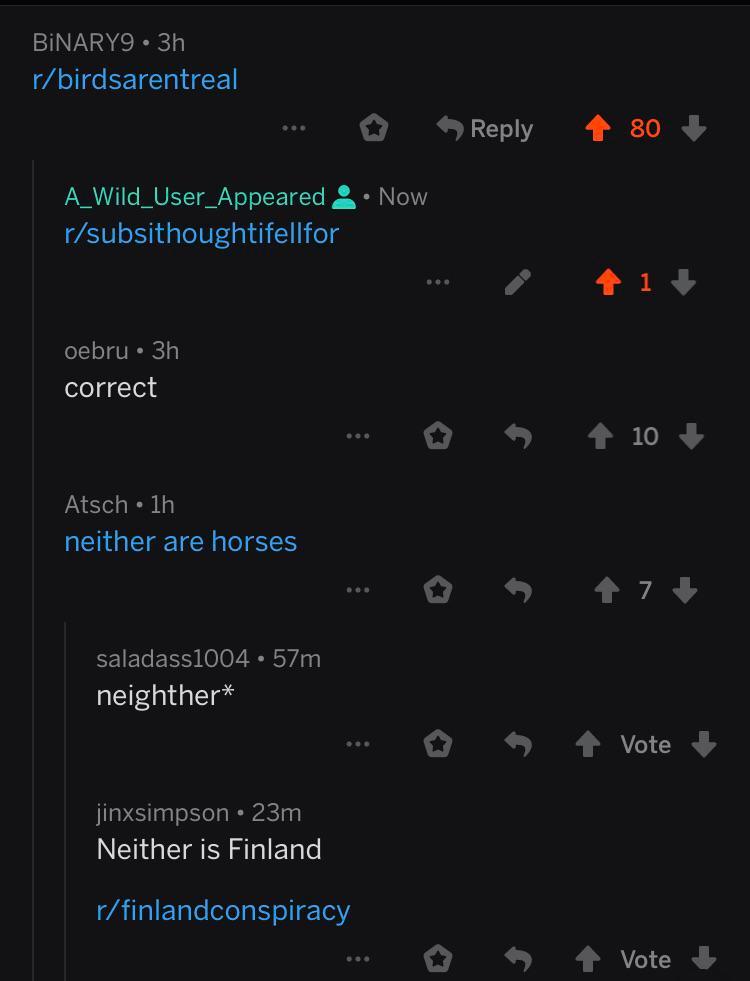 Apparently birds, horses, and Finland aren't actually real | Scrolller