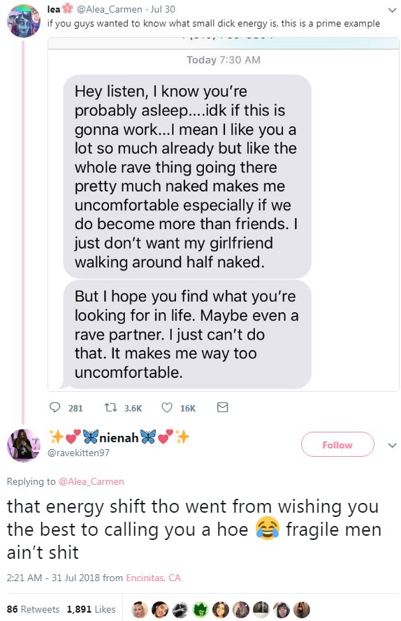 apparently this is "small dick energy" | Scrolller