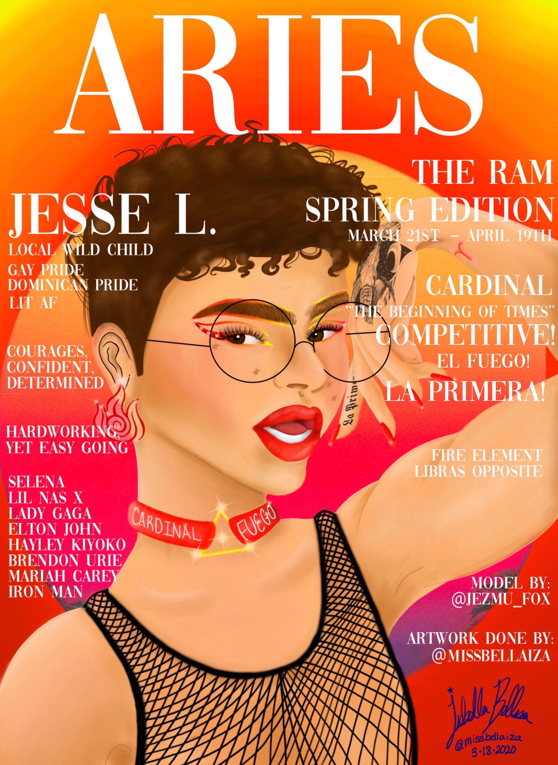 ARIES VOGUE, missbellaiza, Digital Illustration, 2020 | Scrolller