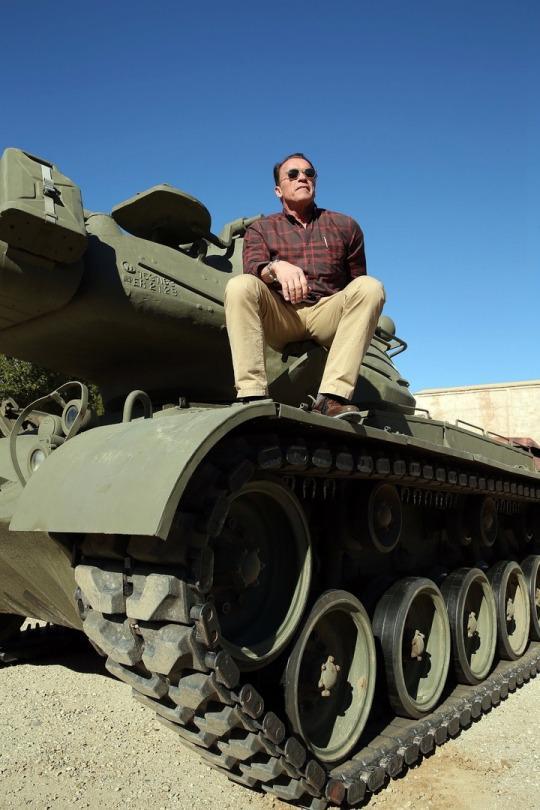 Arnold Schwarzenegger and his M-47 Patton tank | Scrolller