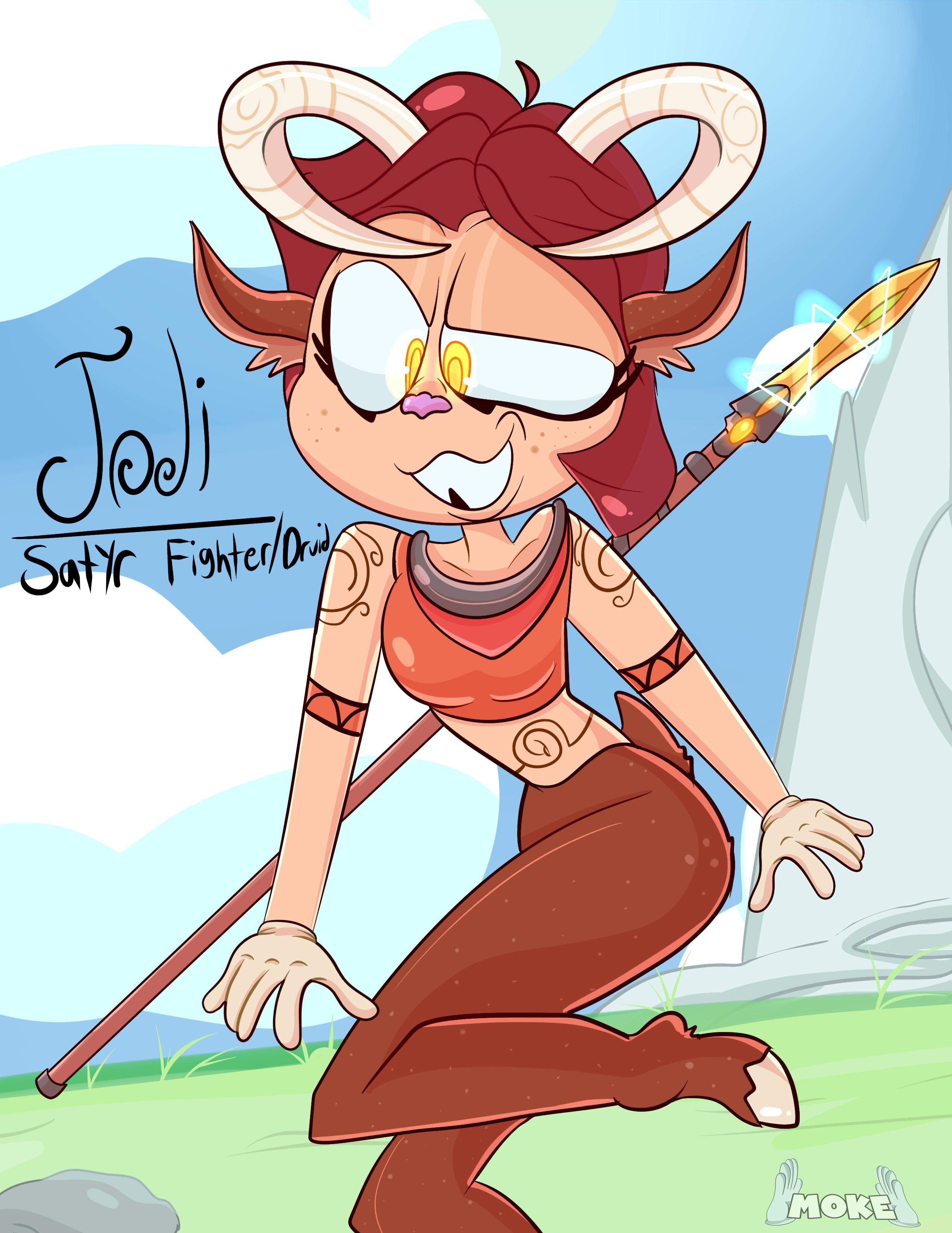 [ART][OC] Jodi, my Satyr Fighter/Druid Multiclass | Scrolller