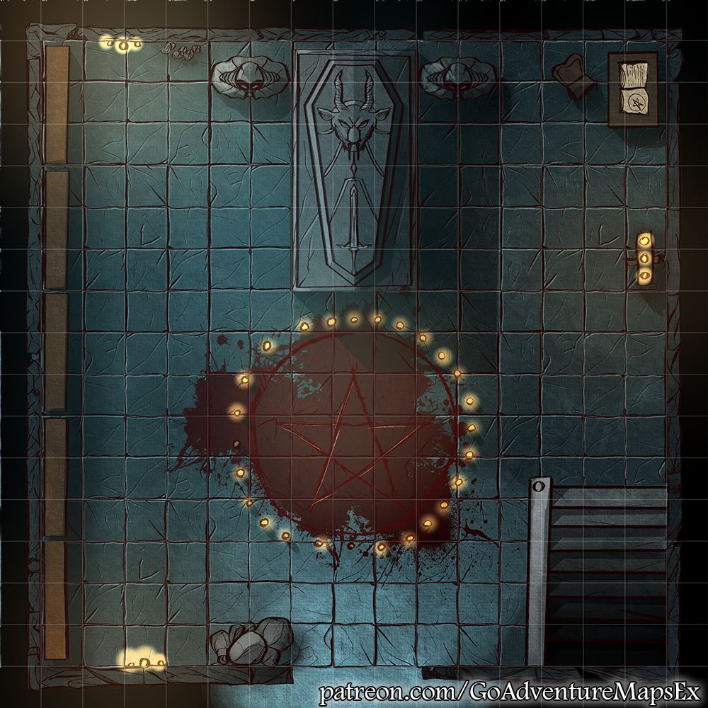 [Battlemap][17 x 17][3900 x 3900 on patreon][Room]Sacrifice Room FREE Map | Scrolller