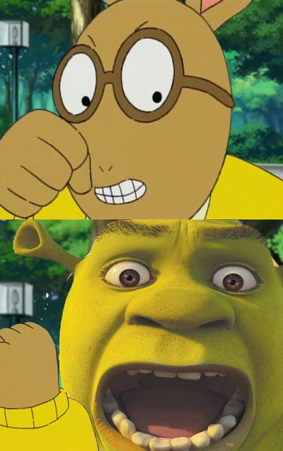 Arthur and Shrek are fighting!! If this dank meme gets 3,500 upbusters, Arthur will take over /r ...