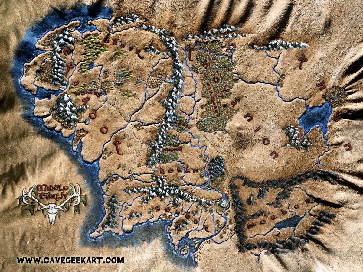 [Artist] [OC] Lord of the Rings Map | Scrolller