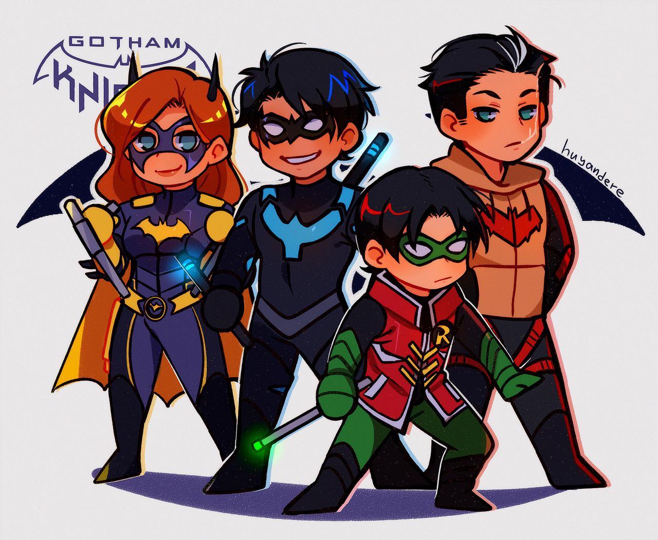 [Artwork] Chibi Gotham Knights ( by Huyandere) | Scrolller