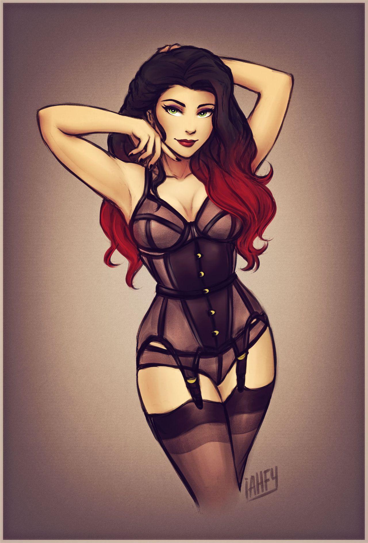 Asami in a corset | Scrolller