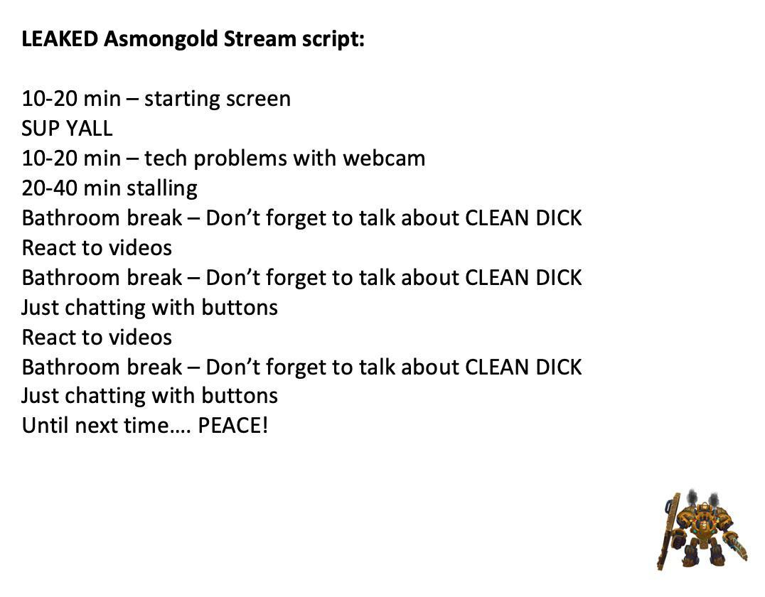 Asmongold Script LEAKED! | Scrolller
