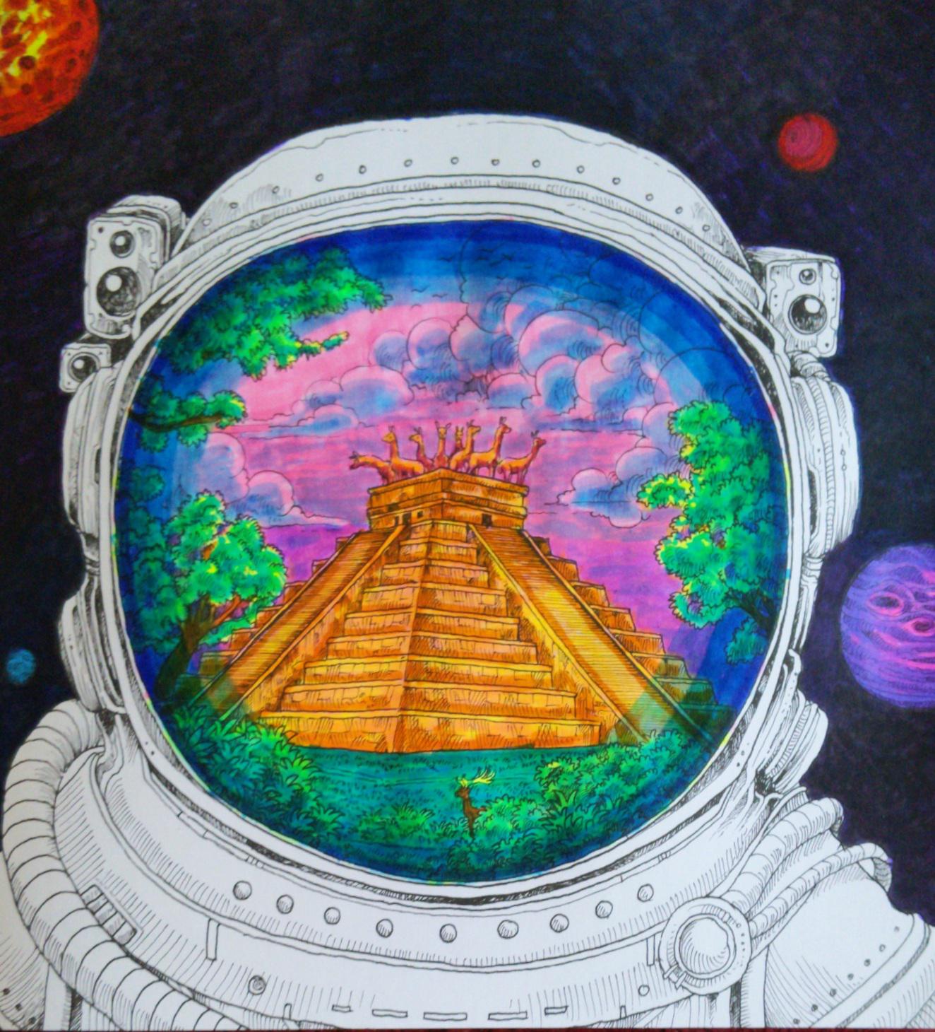 Astronaut coloring in progress! | Scrolller