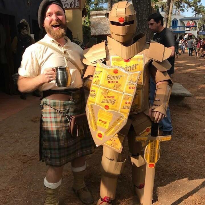 At the Texas Renaissance Festival. A knight in Shiner armor. | Scrolller