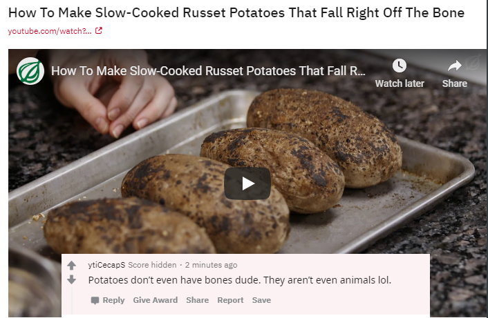 Ate The Potato | Scrolller