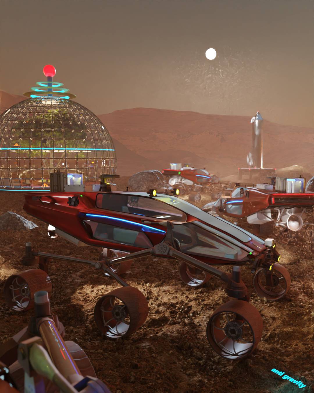 Mars Base Rover [OC, Cycles, 1080x1350] | Scrolller