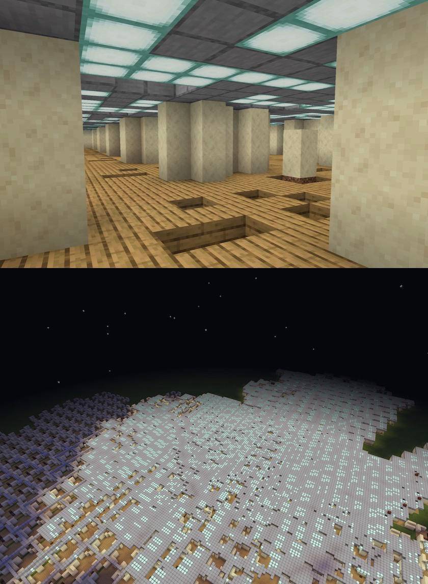 Attempt one of recreating the back rooms in minecraft with commands, it keeps spreading | Scrolller