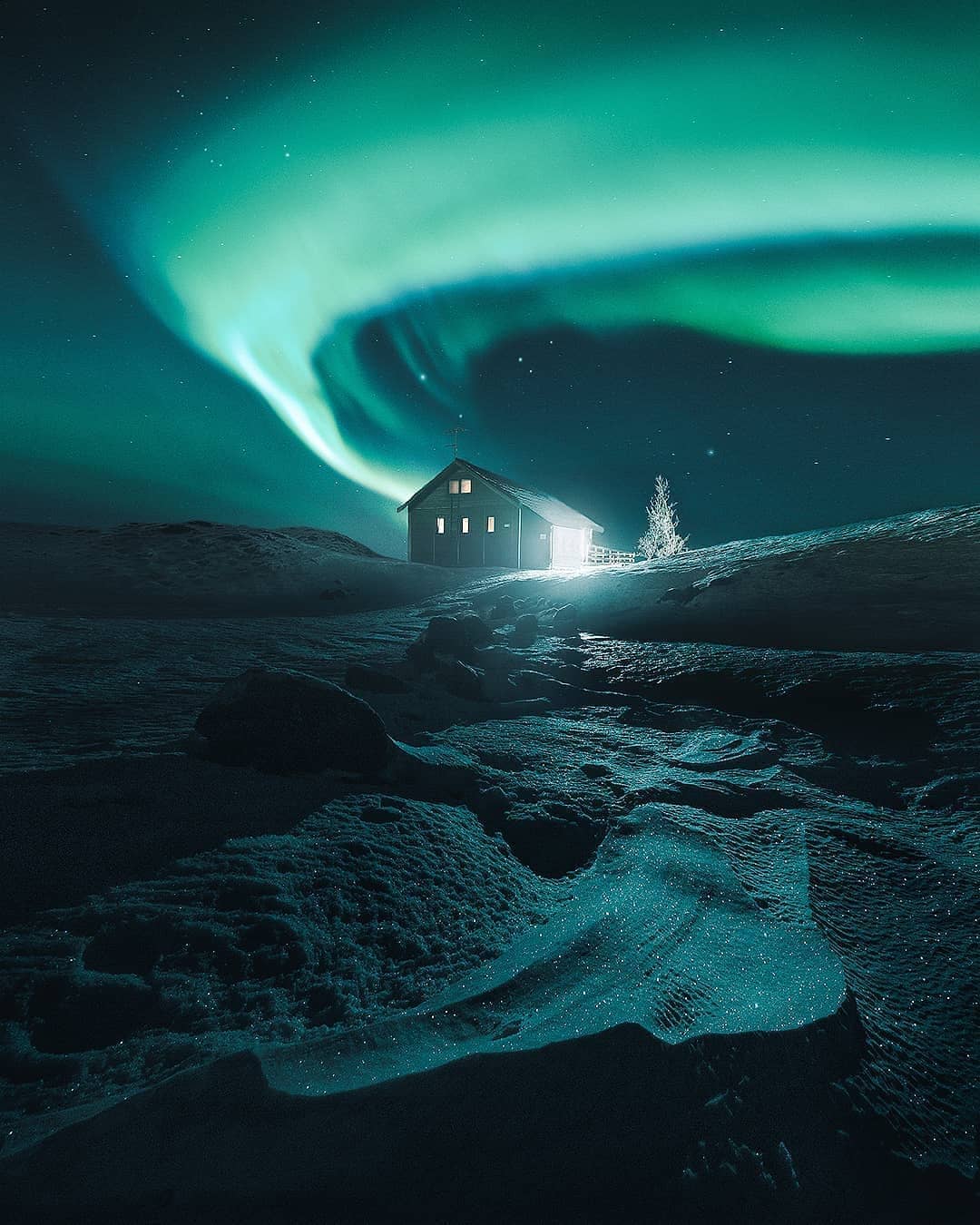 Aurora borealis over Iceland | Scrolller