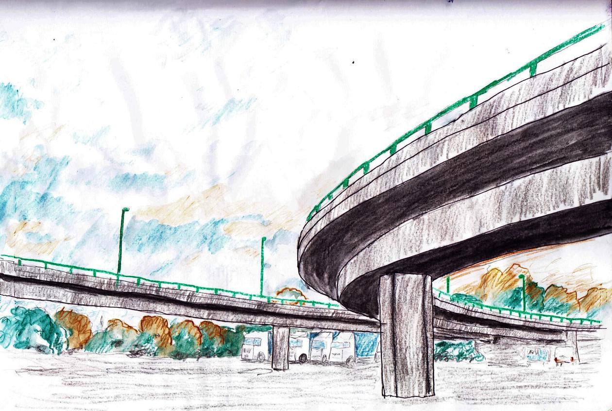 Autobahn, Me, coloured Pencil, 2017 | Scrolller