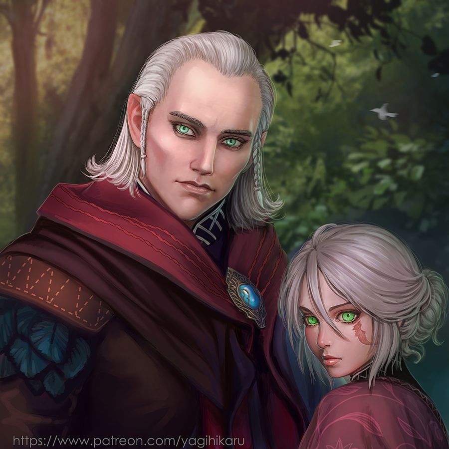 Avallac'h and Ciri by yagihikaru | Scrolller