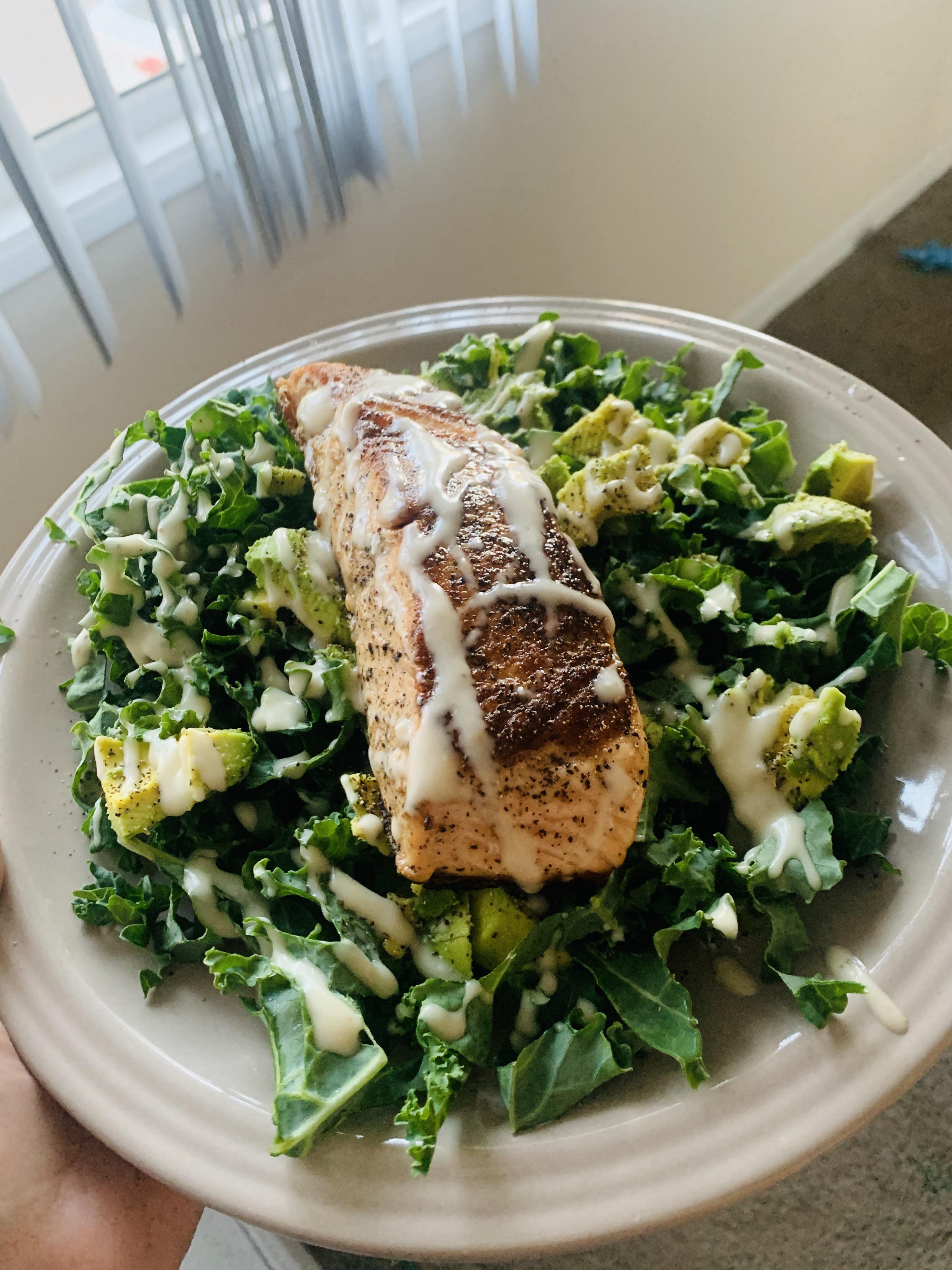 Avocado salmon Caesar | Scrolller