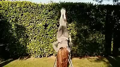 Awesome upside down juggling skills | Scrolller