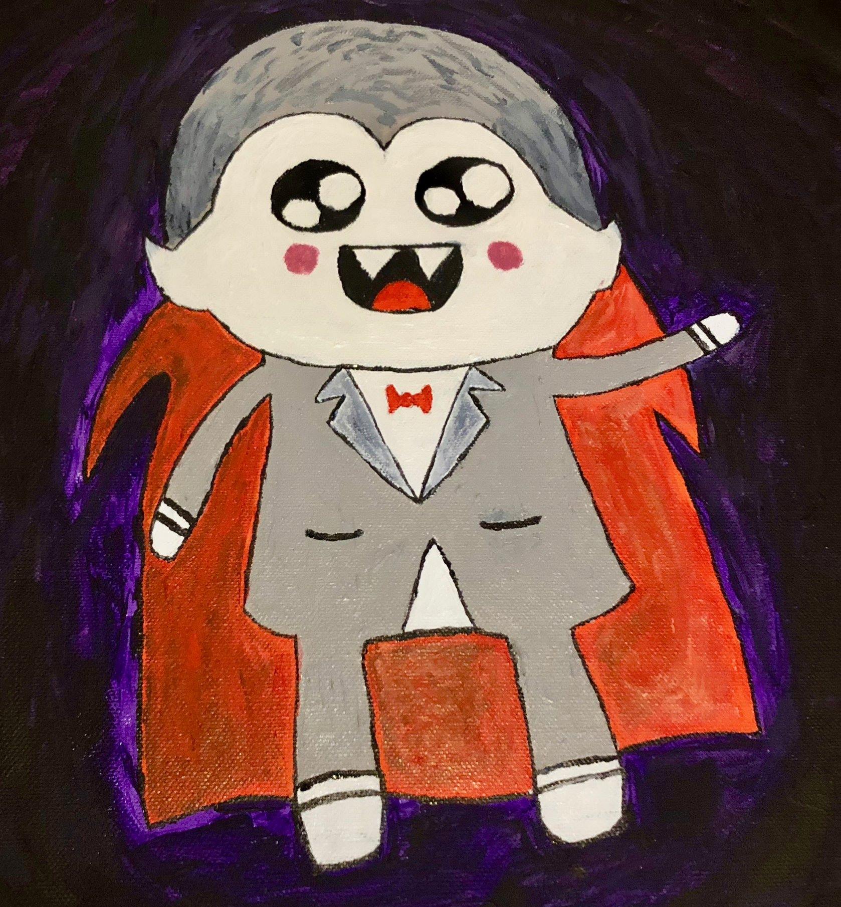 Baby Dracula, acrylic, 2018 | Scrolller