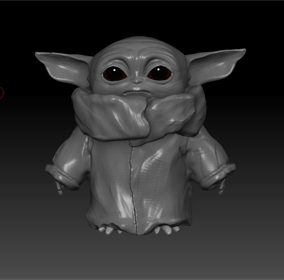Baby yoda. My first model. Criticize please. The model is not finished yet, I dont know how to ...