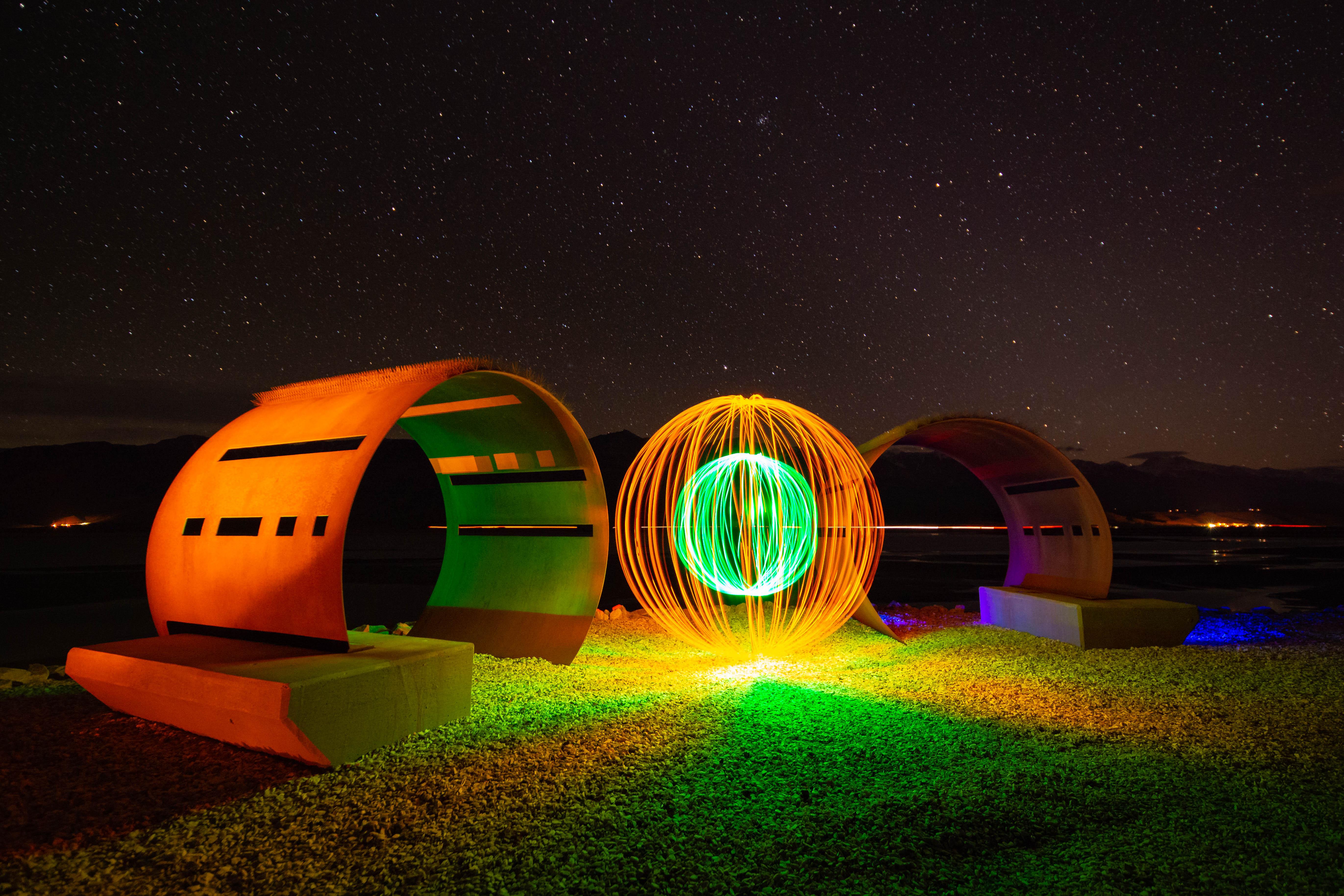 Ball of Light: Owens Lake, DWP attraction. Lone Pine (Owens Valley), Ca. (OC) | Scrolller