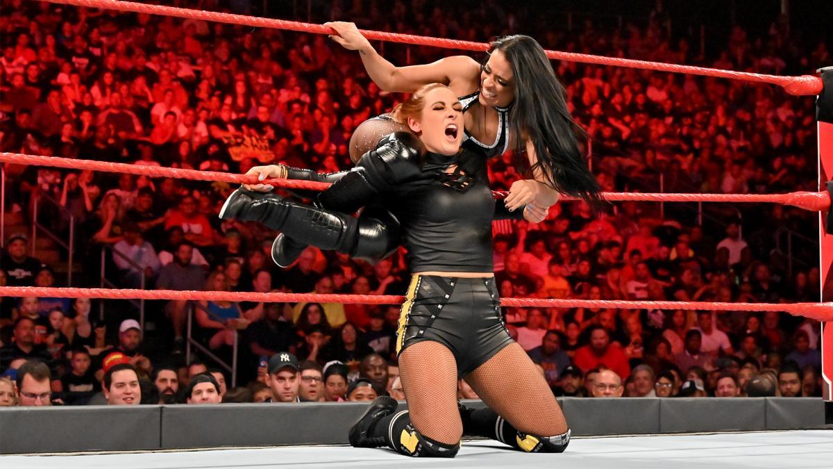 Becky Falling Into Zelina's Trap | Scrolller
