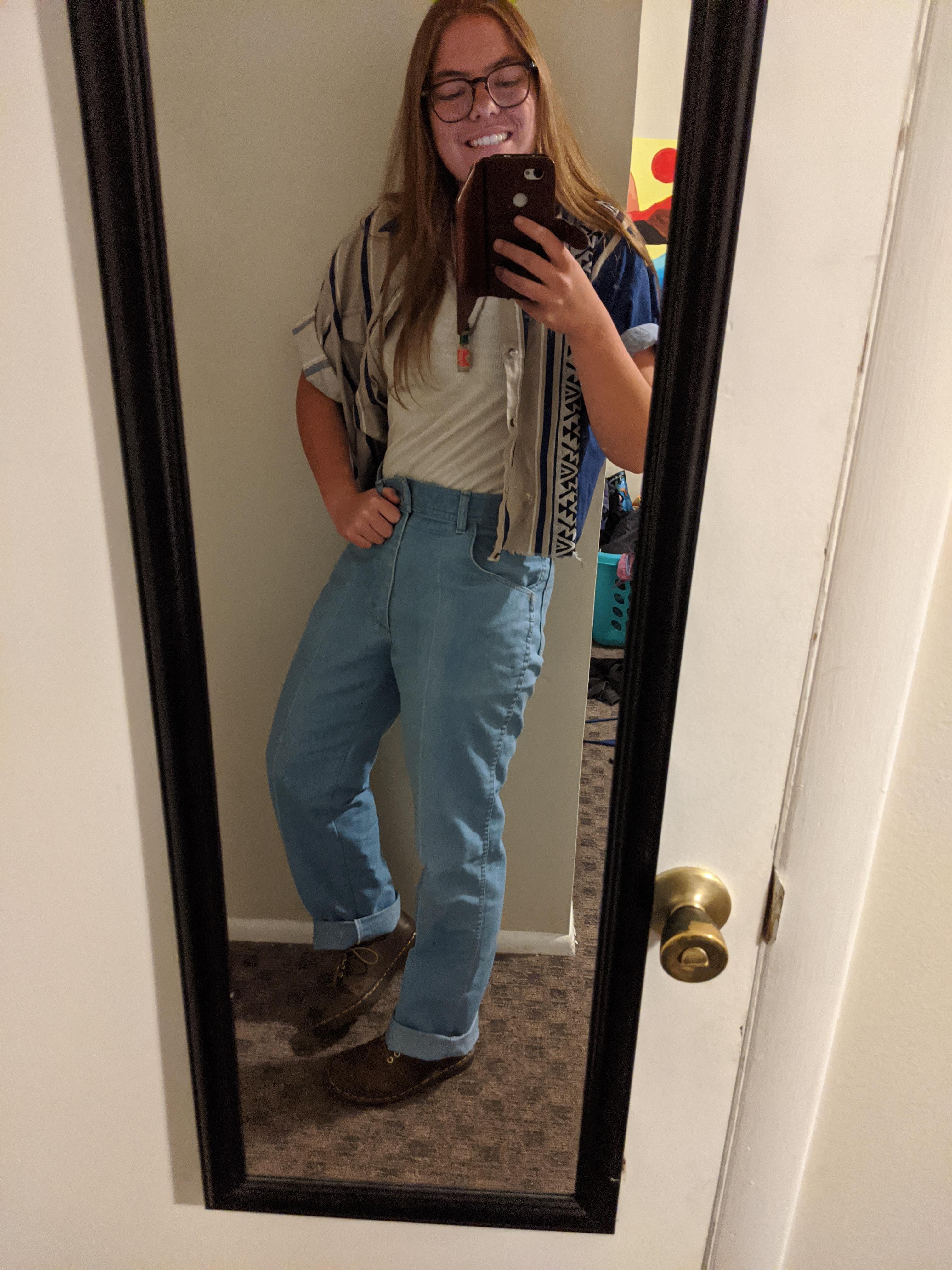 Been carrying that bottle of Tabasco around my neck since the 6th grade. Everything thrifted ...