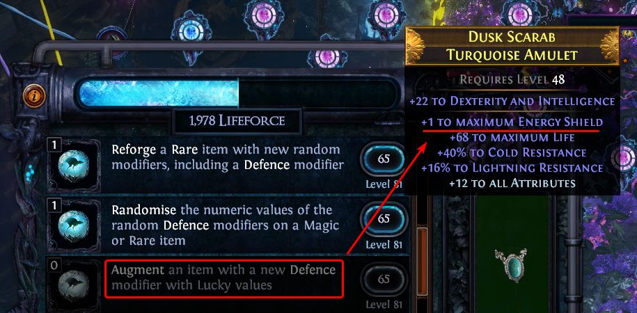 Behold, a new Defence modifier with Lucky values! | Scrolller
