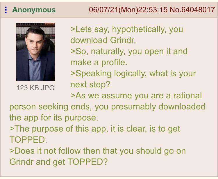 Ben Shapiro discovers Grindr | Scrolller