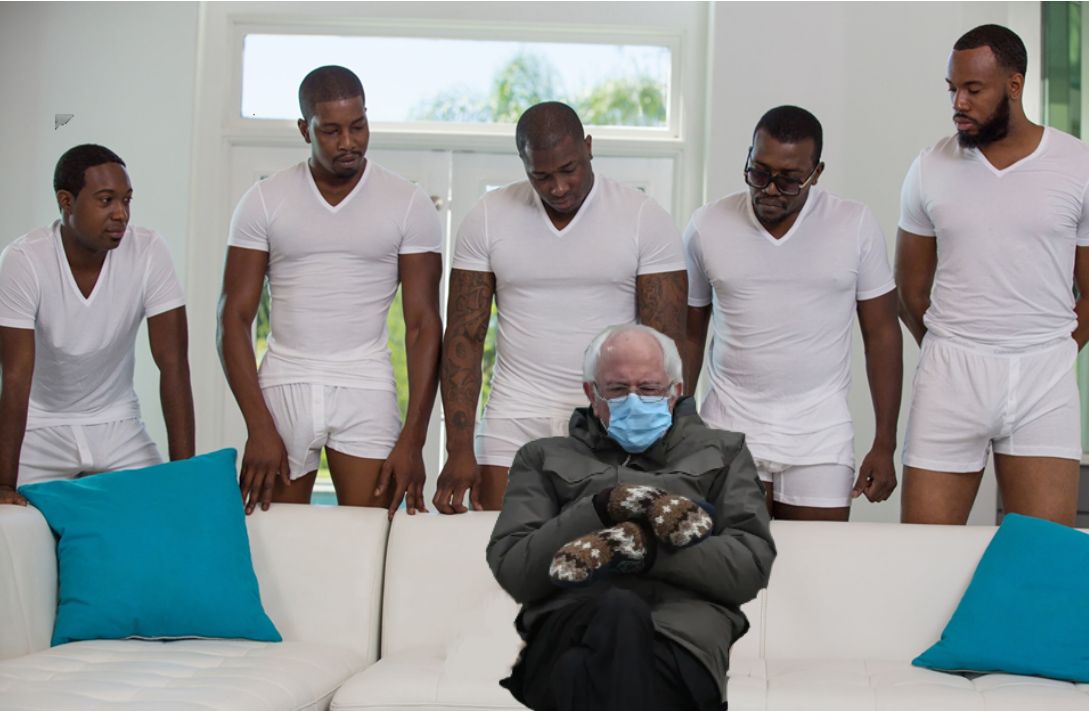 Bernie earns the black vote with his sweet new drip! | Scrolller