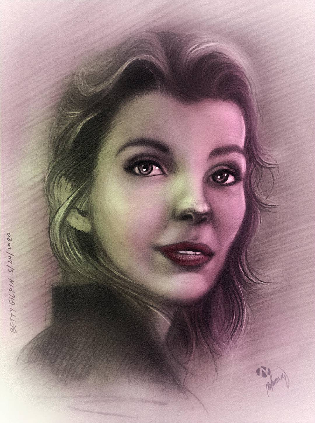 Betty Gilpin - fanart portrait by me | Scrolller