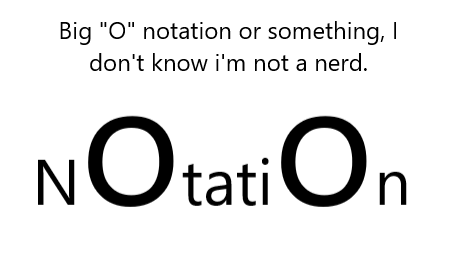 Big "O" notation I guess. | Scrolller