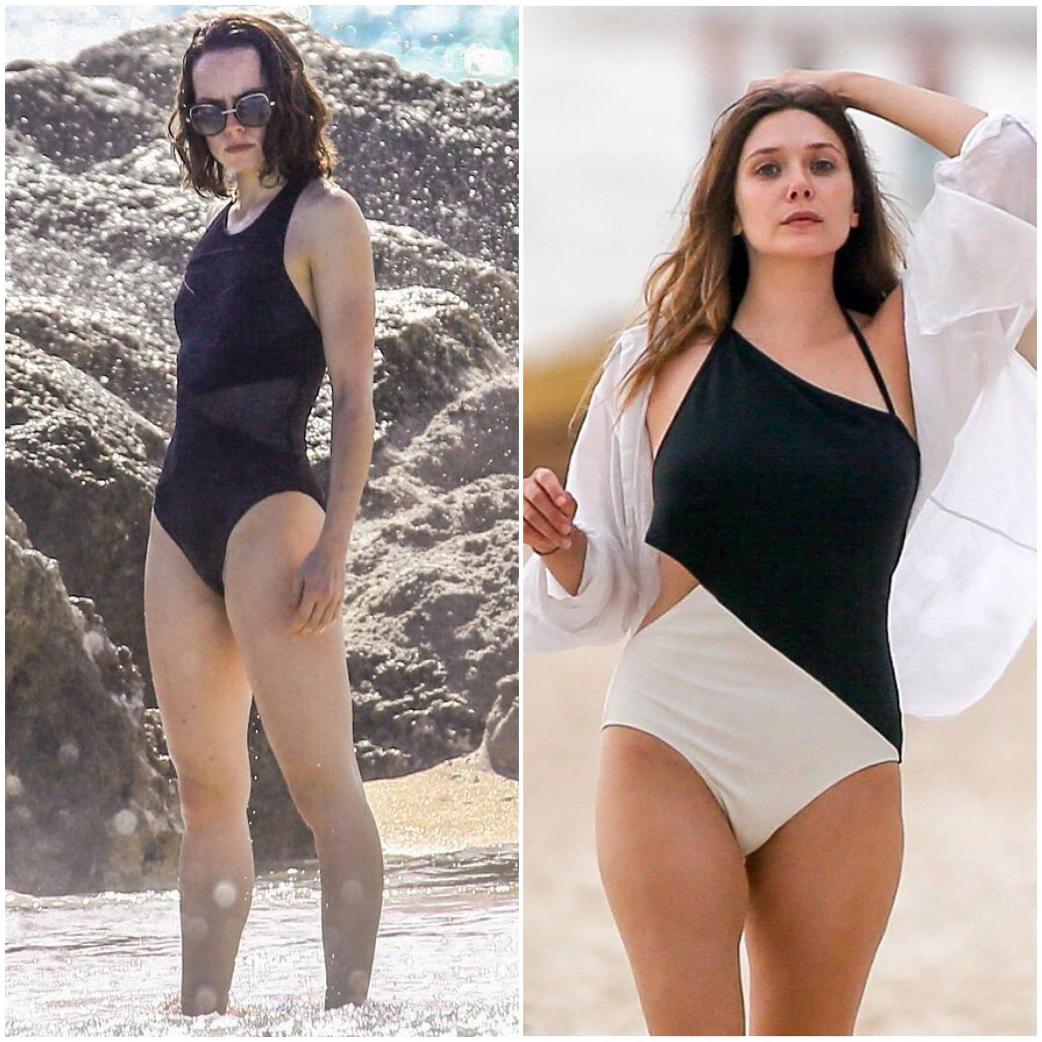 Bikini Battle: Daisy Ridley vs Elisabeth Olsen | Scrolller