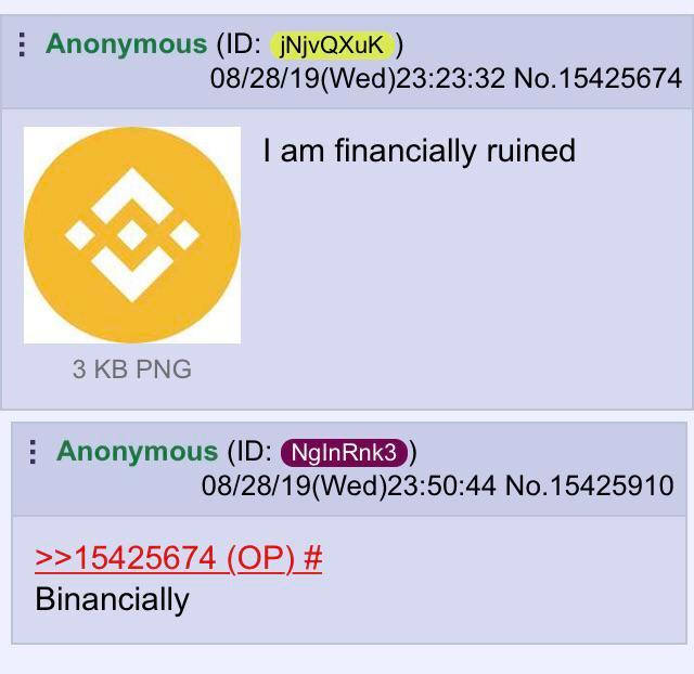 Binancially ruined | Scrolller