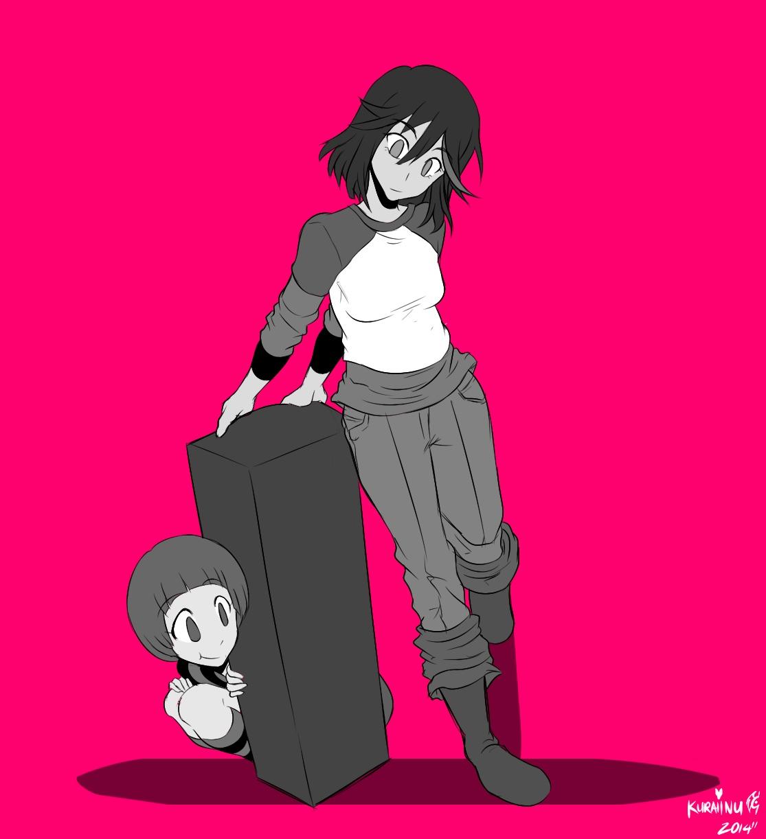 Black and white Casual Ryuko and Mako by Kura | Scrolller