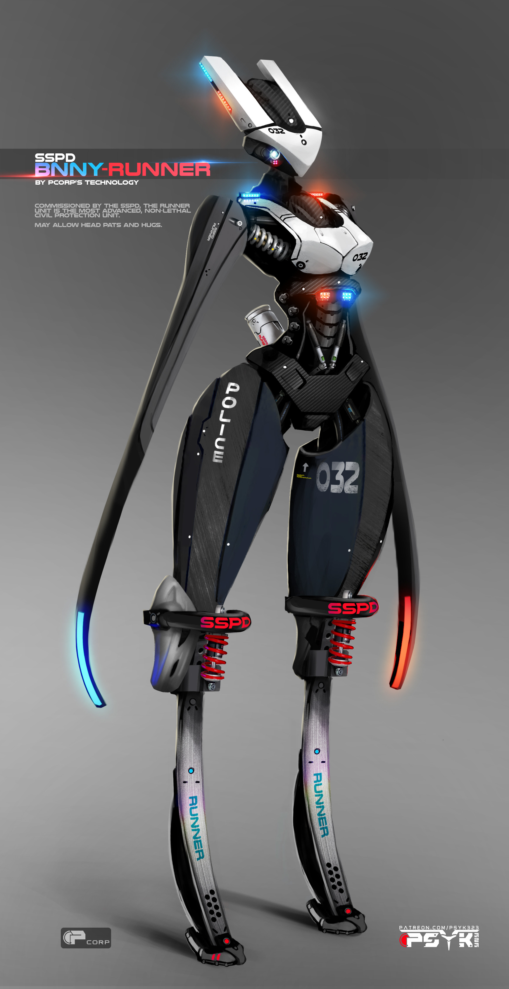 Bnny runner - Police robot waifu by Rafael Jesus | Scrolller
