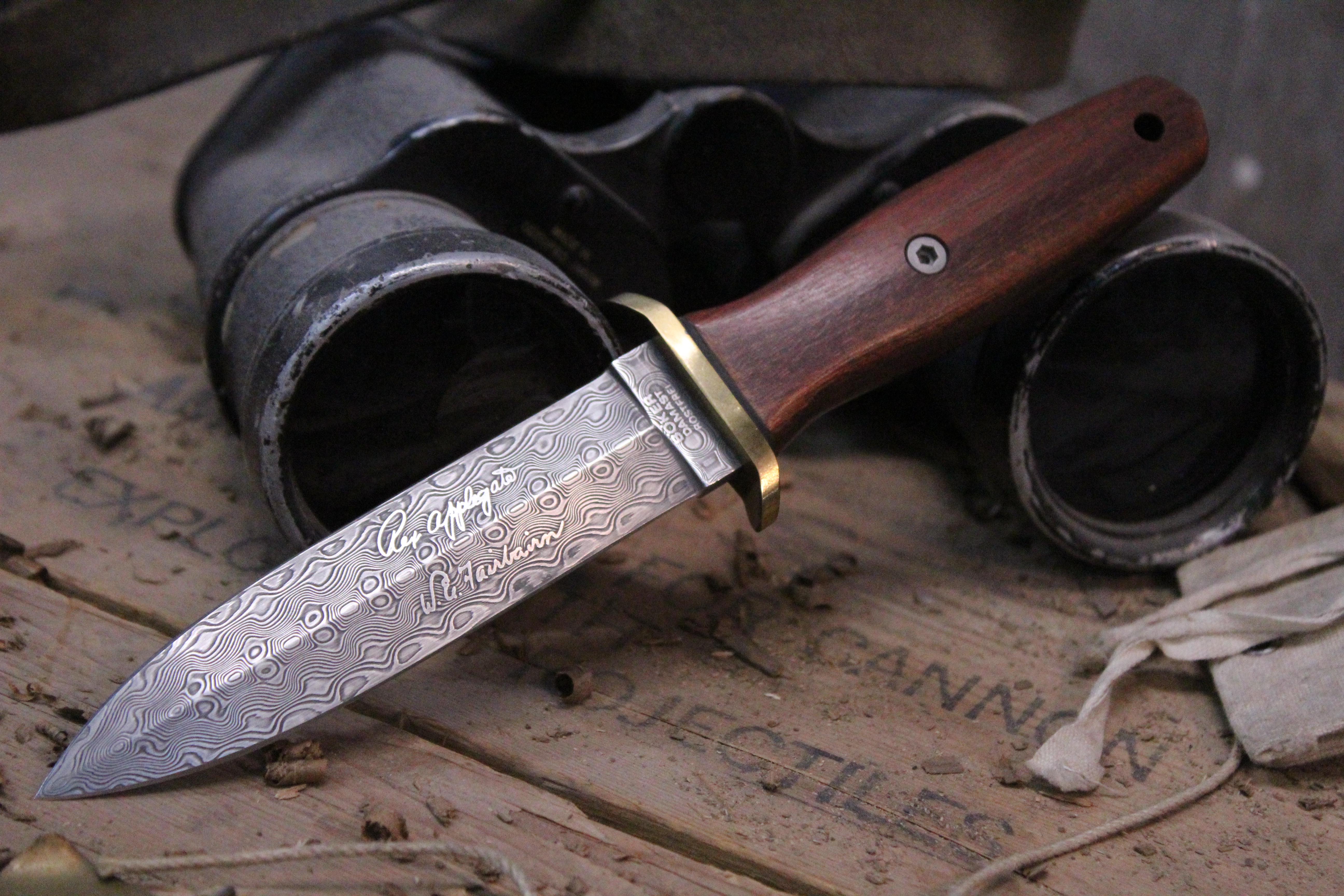 Boker Rex Applegate & Fairbairn Damascus Collaboration | Scrolller