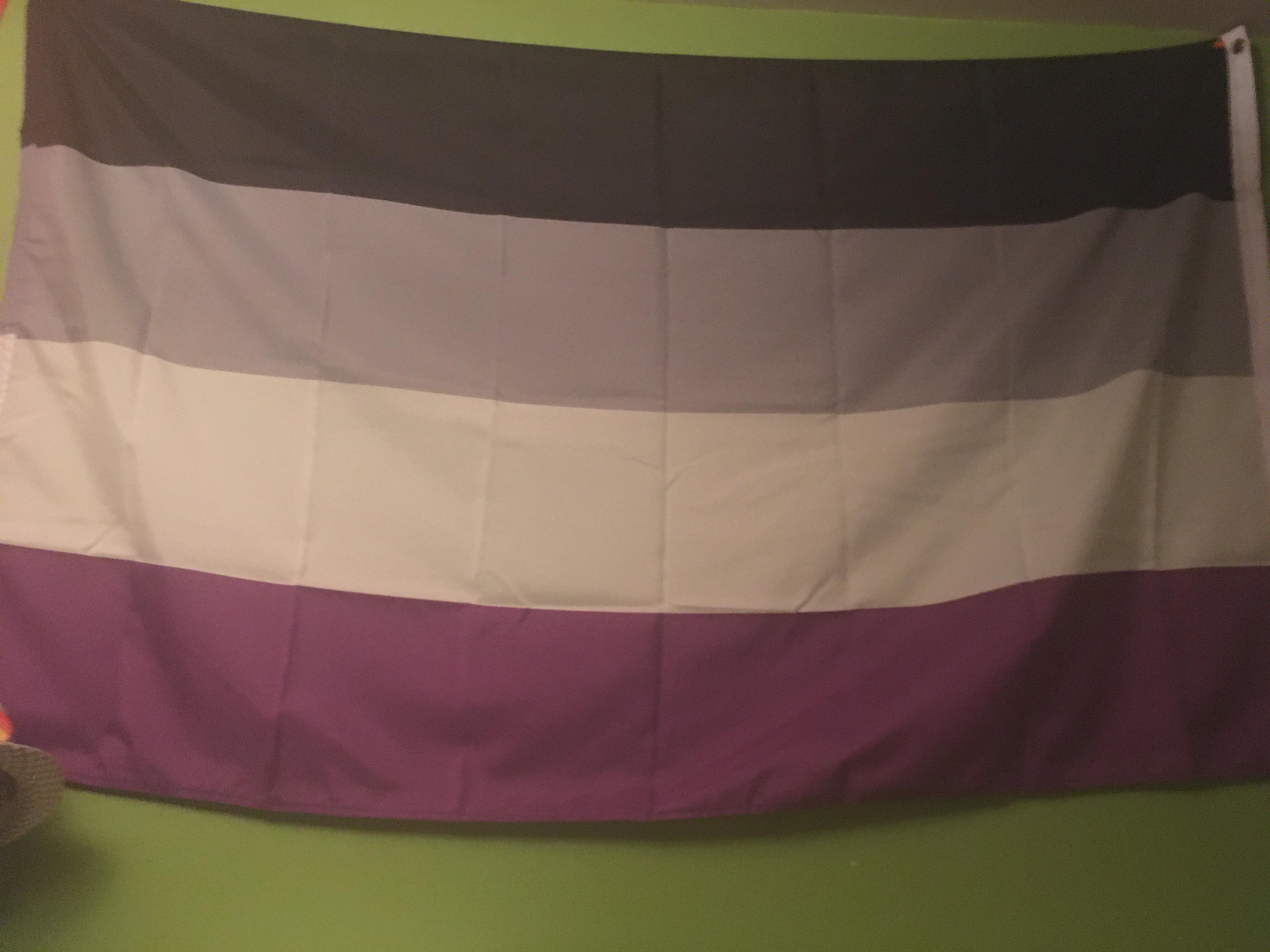 bought an asexual flag today :) | Scrolller