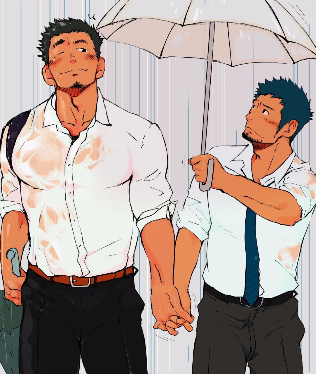 Boyfriends in the rain | Scrolller