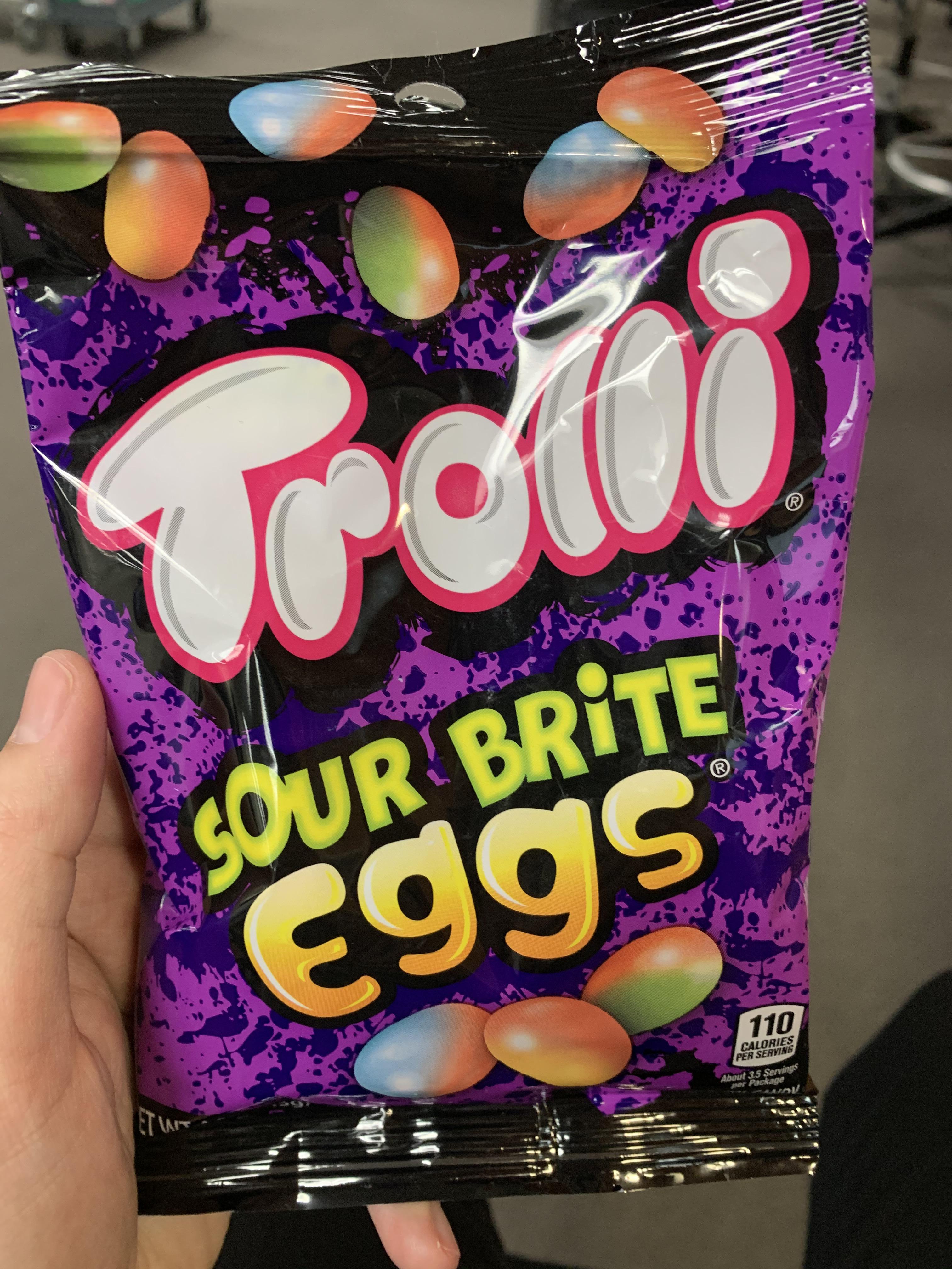 Brain scrambling, sour eggs! By far my favorite egg shaped candy ...