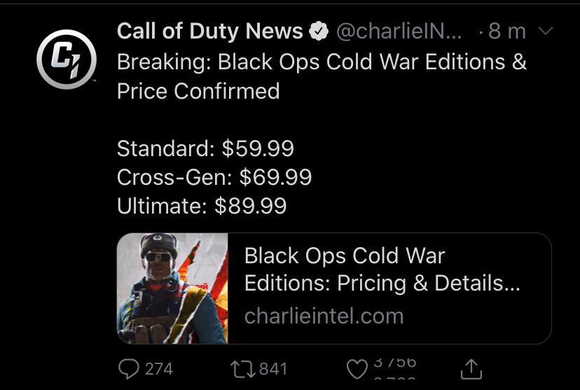 Breaking: Black Ops Cold War Editions & Price Confirmed | Scrolller