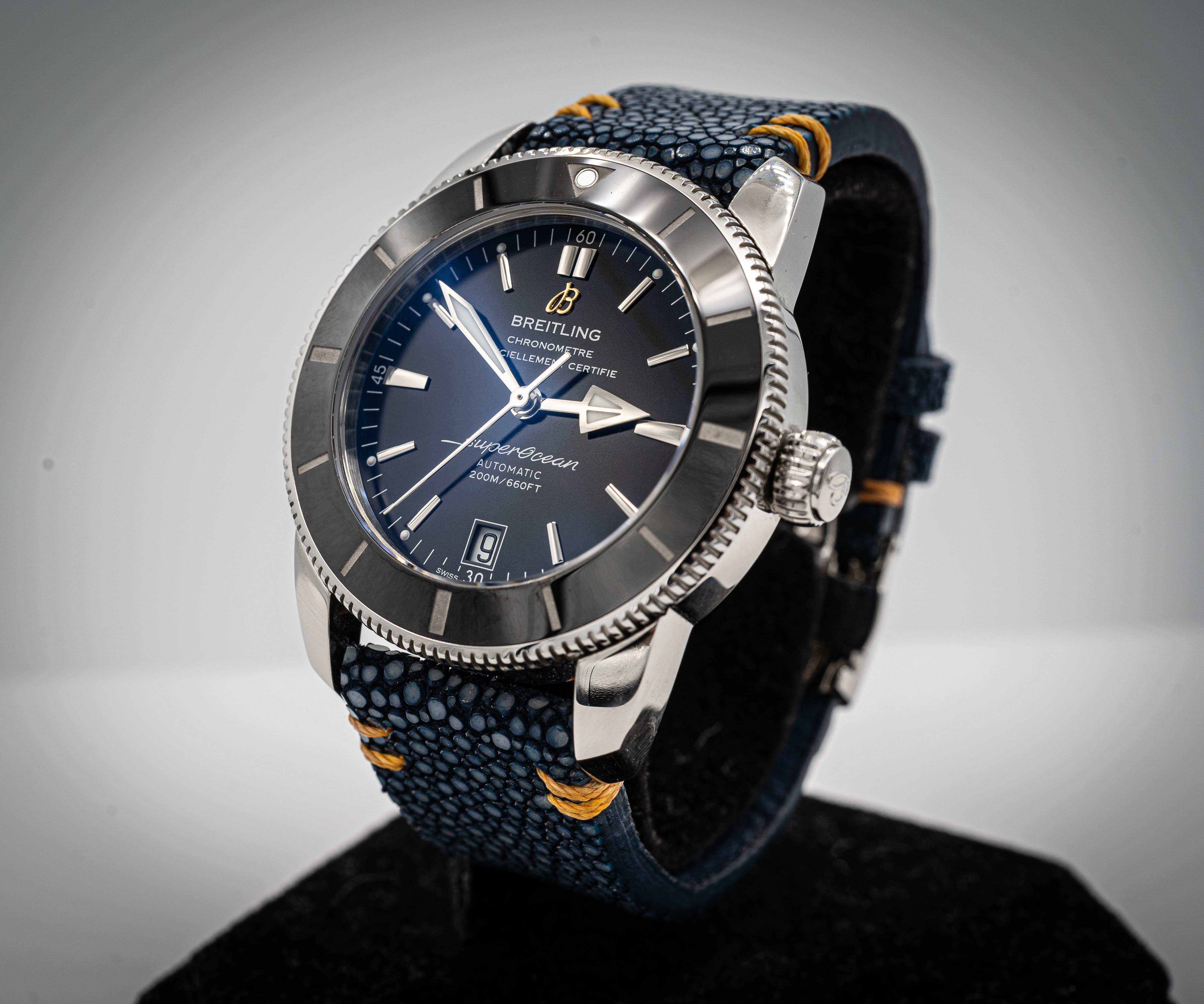 [Breitling] GF Superocean Heritage II on stingray strap | Scrolller